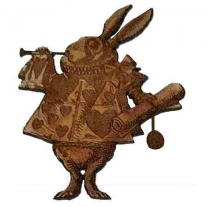 White Rabbit Style 1 - Alice in Wonderland Shapes